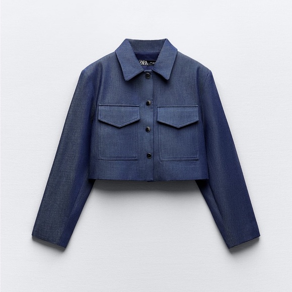Zara | Jackets & Coats | Zara Cropped Denim Jacket | Poshmark